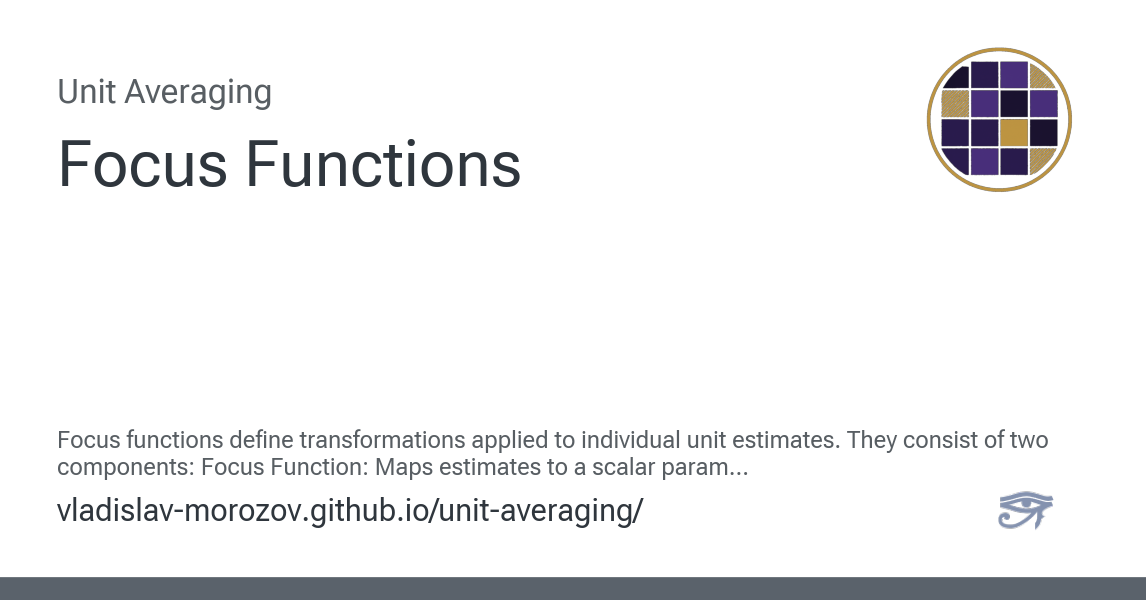 Focus Functions - Unit Averaging